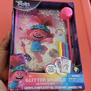 Dreamworks | Other | Dreamworks Trolls Glitter Sparkle Activity Set ...